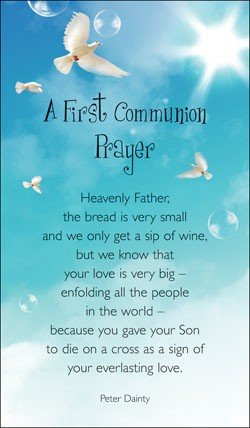 First Communion prayer - Prayer Card : Amazon.co.uk: Everything Else