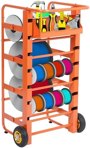 Amazon.com: ikare Wire Spool Rack, Cable Caddy Heavy Duty Multi-Spool ...
