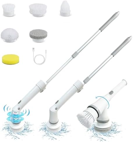 Amazon.com: SYNOSHI | Electric Spin Scrubber with 3 Replaceable ...