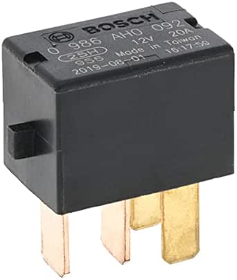 Amazon.com: Bosch 0986AH0092 Micro Relay 12V 20A, IP5K4, Operating Temperature from -40 Degree ...