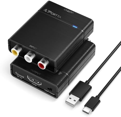 Amazon.com: NEWCARE HDMI to RCA and HDMI Adapter Converter, 3RCA CVBS AV Composite Video Audio ...