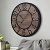 Amazon.com: LEIKE Large Wall Clock,Silent,Non Ticking,Battery Operated ...