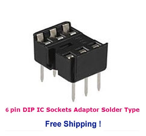 Amazon.com: 50pcs. of 6 pin DIP IC Sockets Adaptor Solder Type ...