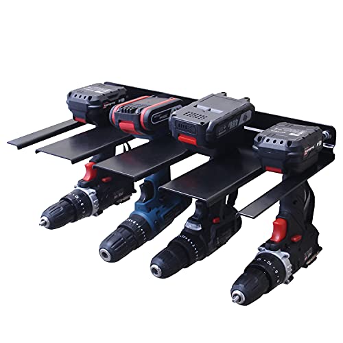 MIND&ACTION Cordless Drill Storage Rack Holds 4 Drills, Power Tool ...