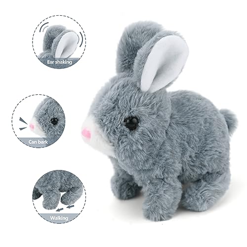 Gukasxi Interactive Rabbit Toy with Carrot, Plush Electronic Bunny with ...