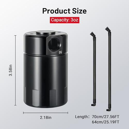 EVIL ENERGY Air Oil Separator, Oil Catch Can Compatible with 2014-2018 ...