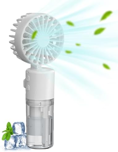Portable Hand Fan with Mist Spray - Handheld Misting Fan - Mini ...