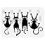 FINGERINSPIRE Falling Cat Stencil for Painting 21x29.7cm Reusable ...