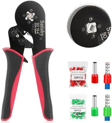 Bootlace Ferrule Crimping Tool,16mm Crimping Tools 0.08-16mm²/AWG28-5 ...