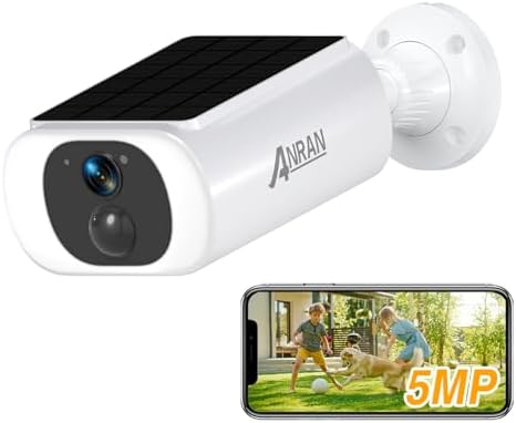ANRAN 3K 5MP Security Camera Outdoor/Indoor Wireless, Integrated Solar ...