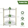 LIWSHWZ 3-Tier Corner Shelf Stand Multipurpose Freestanding Shelving ...