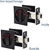 Dontay Pocket Door Passage Latches Not Lock, Large Lever, Double Sided ...