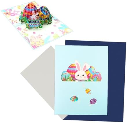 Dianelhall Happy Easter Pop Up Cards Easter 3D Card with Envelope ...