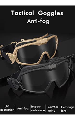 AVLUZ 2 Lenses Tactical Goggles, Military Paintball Shooting Anti-Fog ...