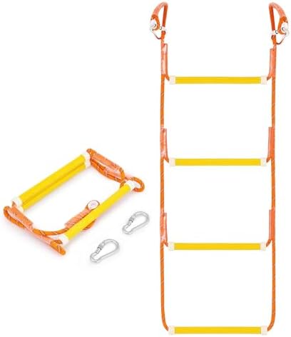 Amazon.com: Elsjoy 3-Step Boat Rope Ladder, Folding Boarding Ladder for ...