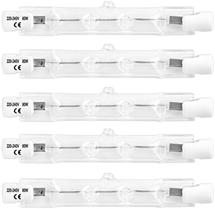 SCNNC Linear Halogen Bulbs R7S 78MM 80W Dimmable, 1400LM Warm White ...