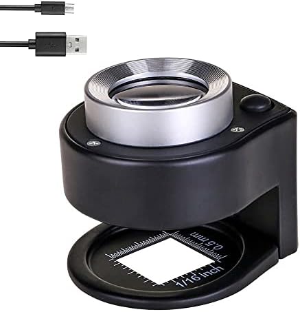 2 Pieces Jewelers Loupe 30X 60X 90X Illuminated Eye Loupe Magnifier ...