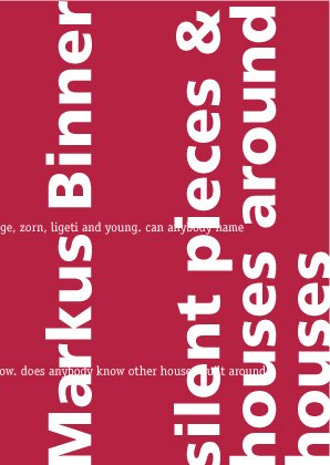 Amazon.co.jp: Silent pieces & houses around houses : Binner, Markus: 洋書