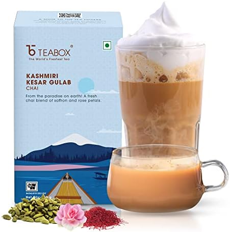 Amazon.com : Teabox Kashmiri Kesar Gulab Masala Chai 250 Grams | From ...