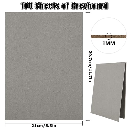 WOPPLXY A4 Greyboard 100 Sheet – 1000 Micron Mount Board A4 Mount ...