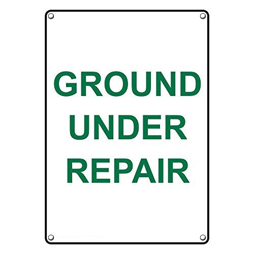 Weatherproof Plastic Vertical Ground Under Repair Sign with English ...