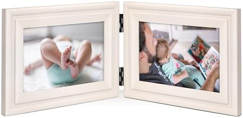 Amazon.com - Malden Double Horizontal 4x6 Picture Frame - Wide Real ...