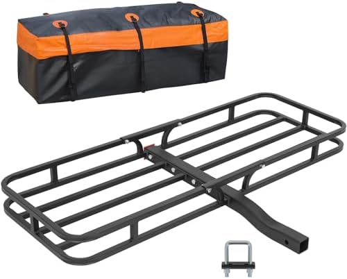 Amazon.com: ONETWOFIT Hitch Mount Cargo Carrier, 60x20x6 Folding Hitch ...