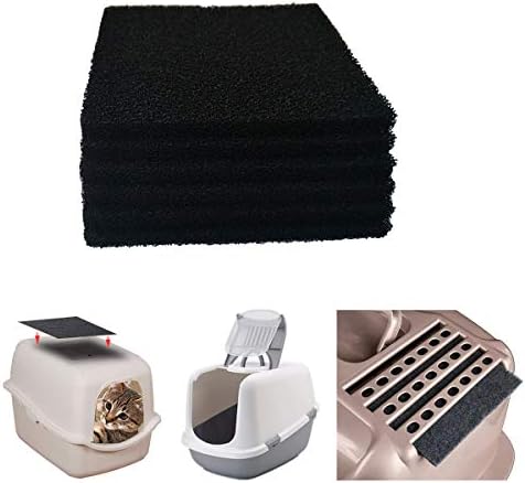 6-Pack Hooded Cats Litter Box Filter Replacment Charcoal Filters Mat ...