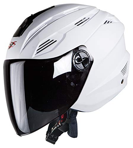 Steelbird SBA-6 7Wings Fuze Open Face Helmet for Boys in Glossy Finish ...