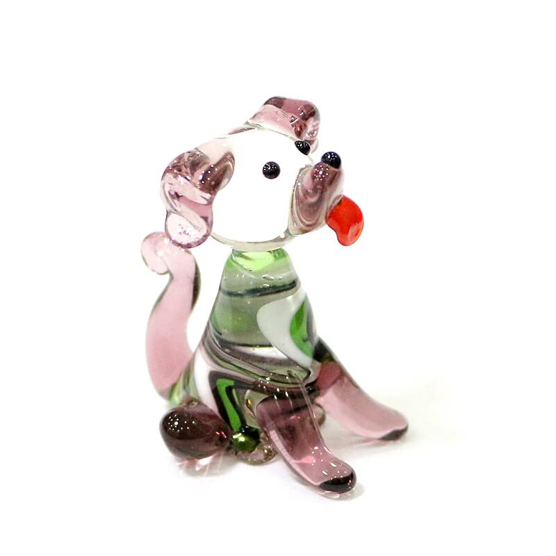 Murano Glass Dog Figurine 20th Century Modern Murano Glass Sculpture