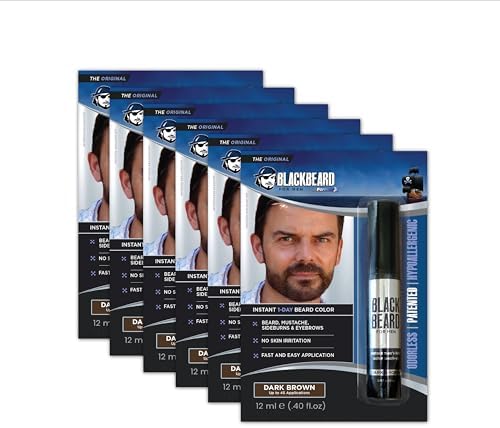 Amazon.com: Blackbeard for Men Beard Color – 1-Day Beard, Mustache ...