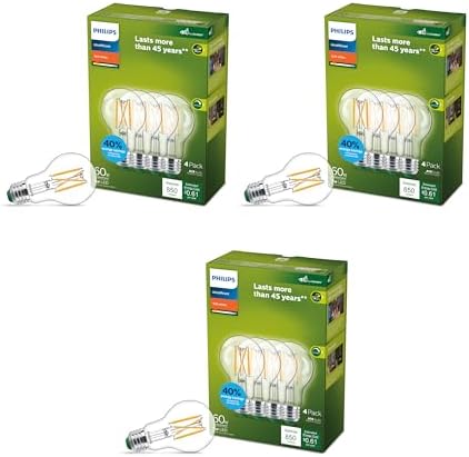 Amazon.com: Philips LED 60W A19 12-Pack Ultra Efficient Soft White ...