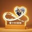 Fashimontr Personalised Double Heart Infinity Night Light – Custom LED ...