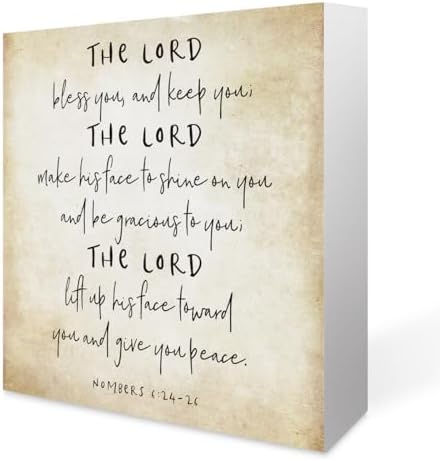 Amazon.com : Bible Verse May the Lord Bless You Wood Sign Numbers 6:24 ...
