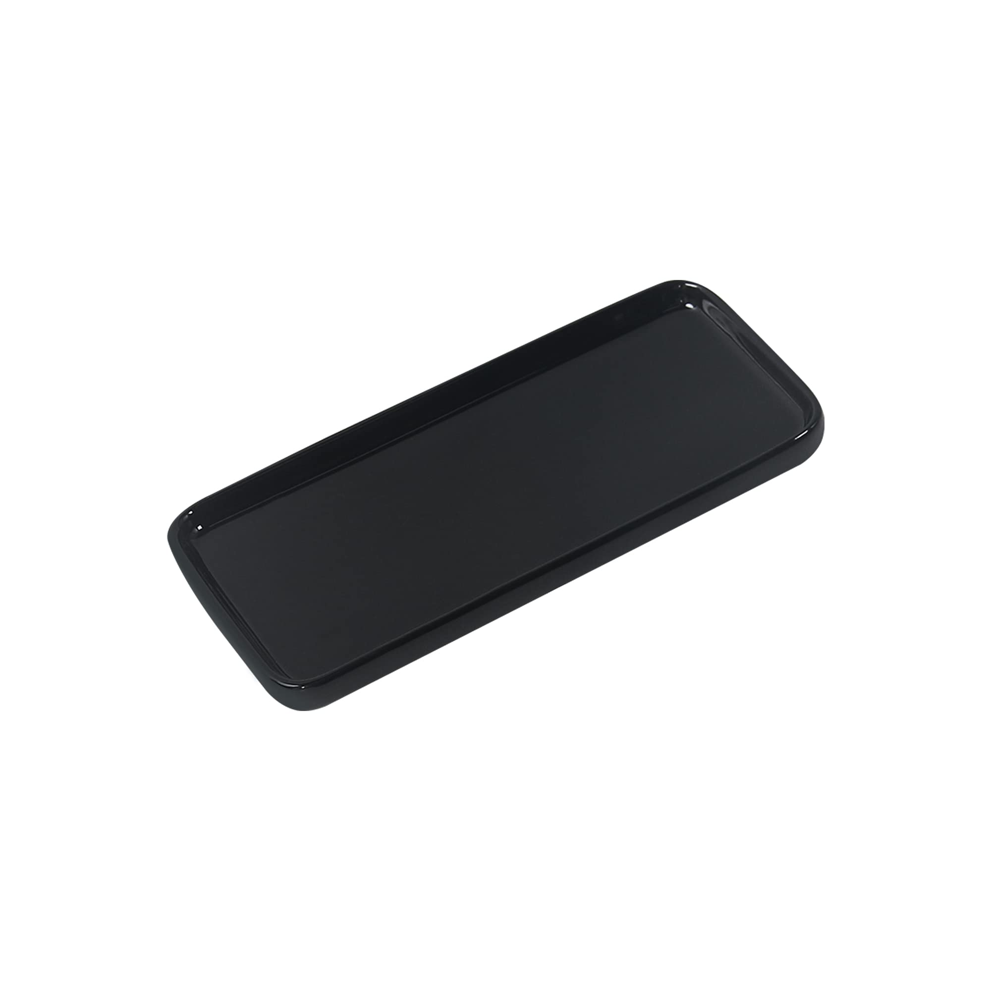 Black Ceramic Vanity Tray Small Rectangle Tray Counter Tray Kitchen | Desertcart INDIA