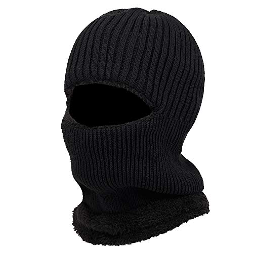 Zacharias Men's Knitted Woolen Balaclava Monkey Cap with Fur Inside ...