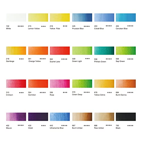 Snapklik.com : PHOENIX Watercolor Paint Set 24x12ml / 0.4 Fl Oz Tubes ...