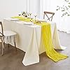 Amazon.com: Niallant Yellow Cheesecloth Table Runner, 10 Ft x 120 ...