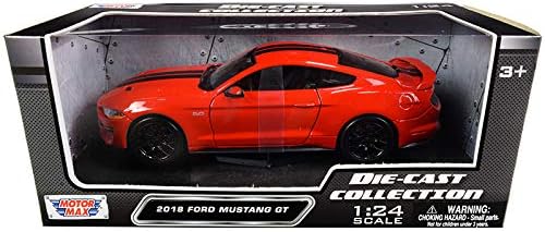 Amazon.com: Motormax 2018 Ford Mustang GT, Red 79352RDBK - 1/24 Scale ...