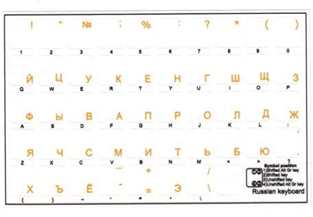 Kit de 47 touches transparentes Clavier Cyrillique Russe - Lettres ...