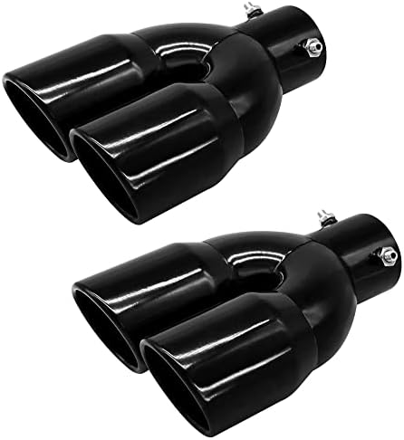 Amazon.com: Upower 2.5" to 3.5" Dual Staggered Exhaust Tips 2 1/2 inch ...