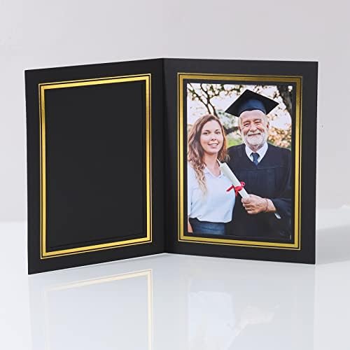 Amazon.com : HOTUO 4x6 Photo Folders, Black Cardboard Picture Frame ...