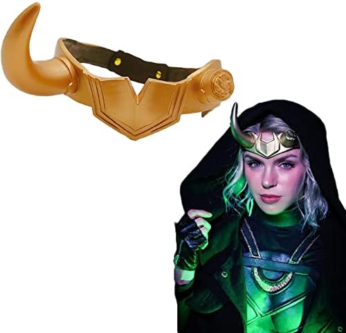 Amazon.com: EDIFF Loki Crown Mask Supervillain Gold Helmet Cosplay ...