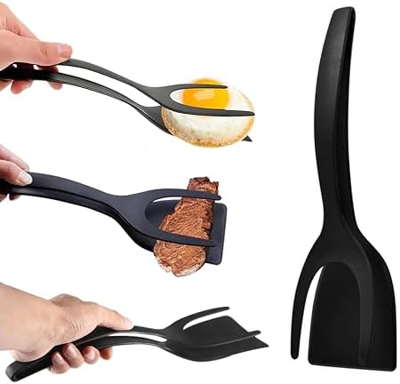 Amazon.com: 2 in 1 Grip & Flip Spatula, Egg Flipper Spatula - Perfect ...