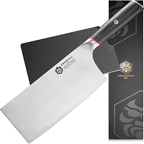 Amazon.com: KESSAKU Meat Cleaver Butcher Knife - 7 inch - Spectre ...