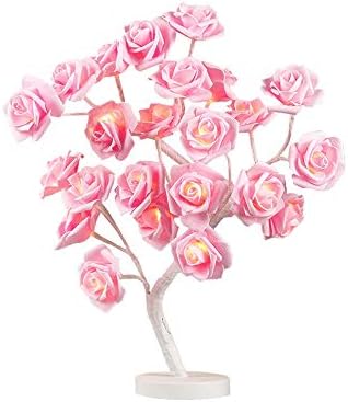 Amazon.com: Furnizone Table Lamp Rose Tree Lamp with AC Adapter ...