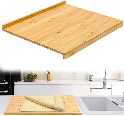 YYRZZ Reversible Bamboo Pastry Board, Large Bamboo Wooden Cutting Board ...