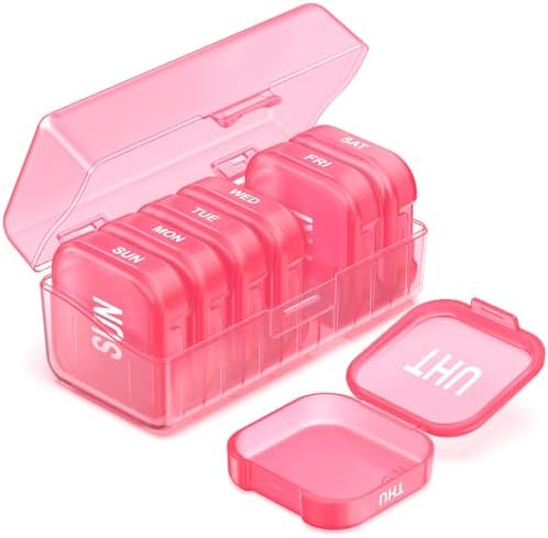 Amazon.com: ZIKEE 7 Packs Extra Large Pill Organizer, Portable Pill Box ...