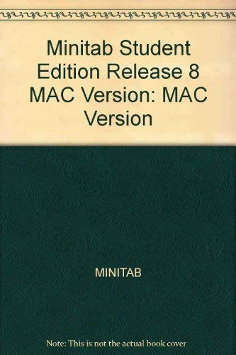 MAC Version (Minitab Student Edition Release 8 MAC Version) : MINITAB ...