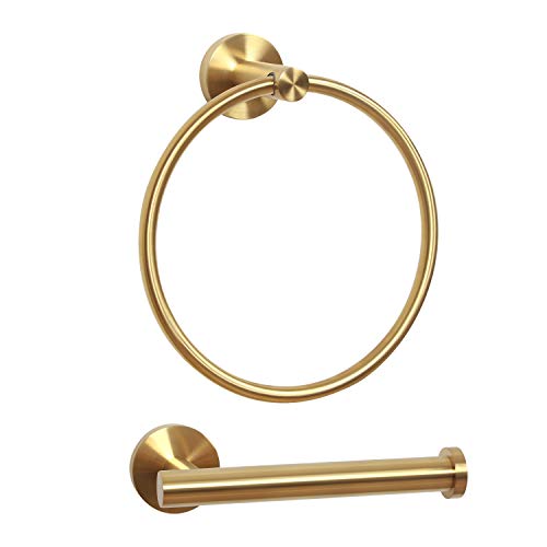 HouseAid Towel Ring and Toilet Paper Holder Set 2 Pieces Bathroom ...